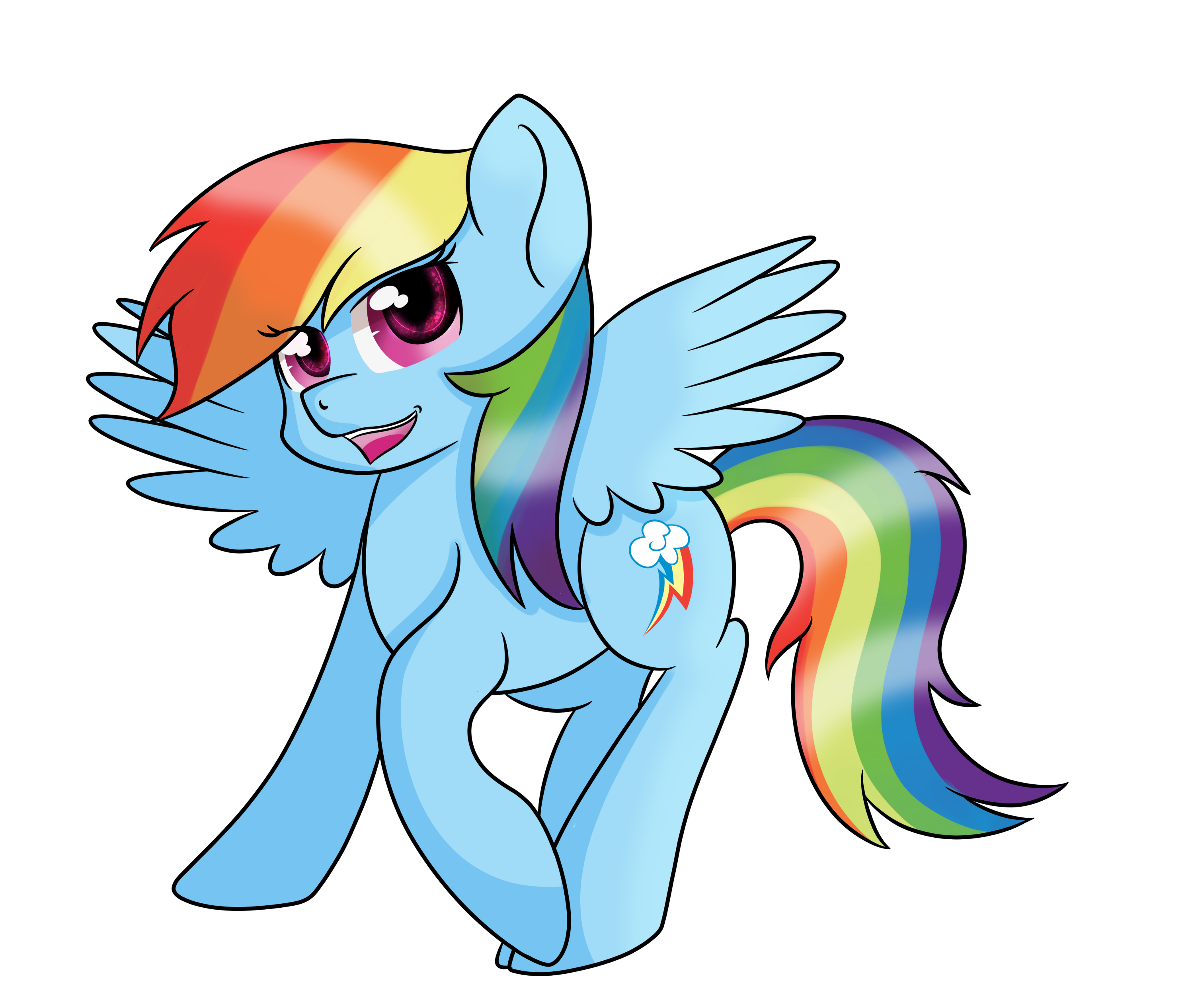 #1858124 - safe, artist:rainbowtashie, rainbow dash, pony, g4, female ...