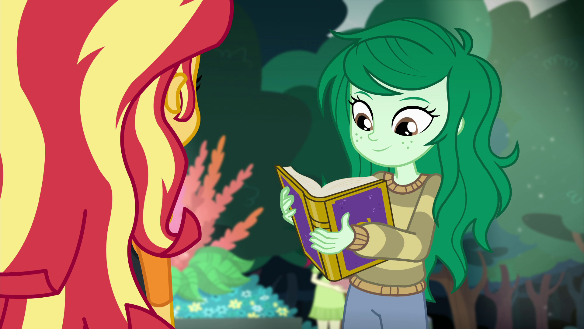 #1868900 - safe, screencap, sunset shimmer, wallflower blush, equestria ...