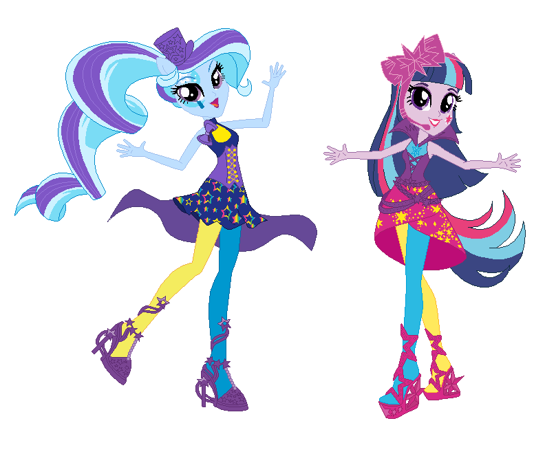 #1847107 - safe, artist:yaya54320, trixie, twilight sparkle, alicorn ...