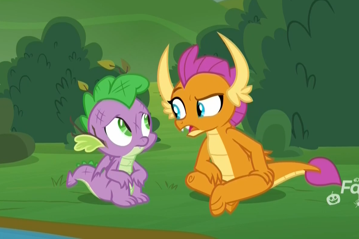 #1850055 - safe, screencap, smolder, spike, dragon, father knows beast ...