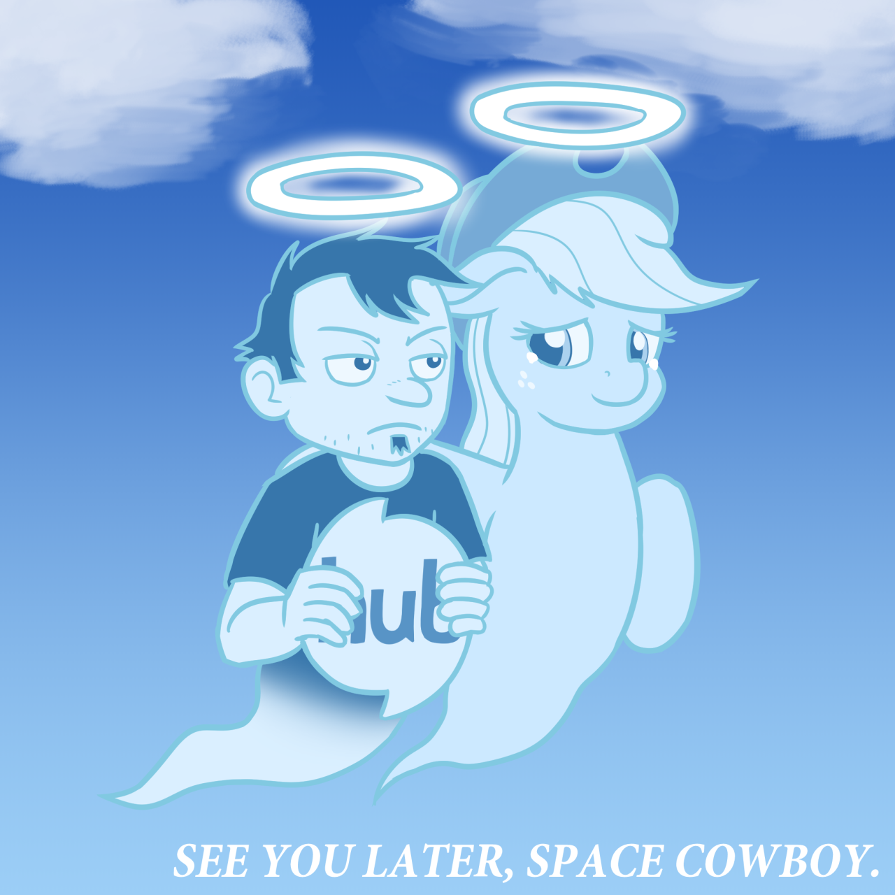 #1850217 - safe, artist:mkogwheel, applejack, ghost, 12/16/17, 4chan ...