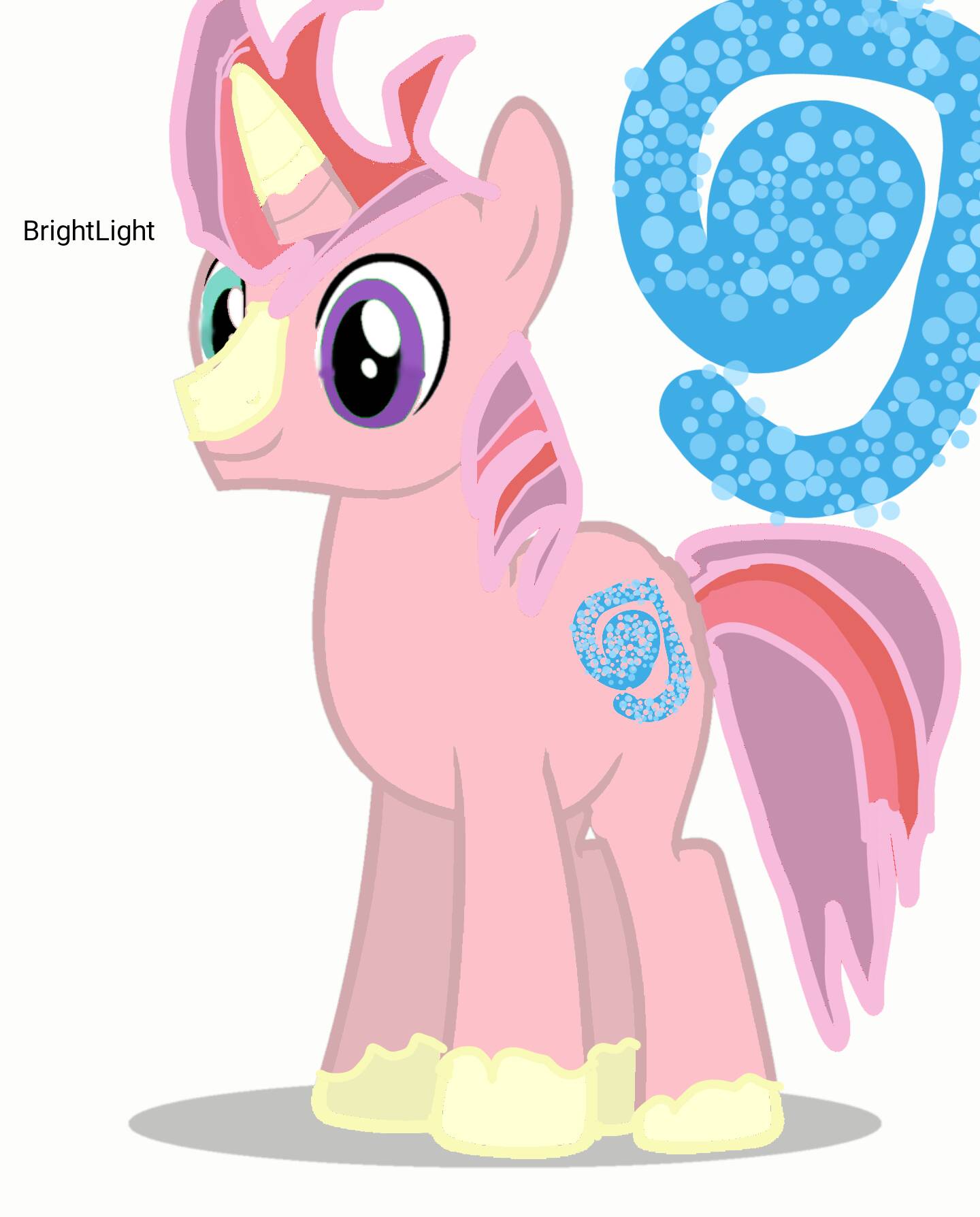 #1852596 - safe, artist:mlpfan23456789, oc, oc only, oc:brightlight ...