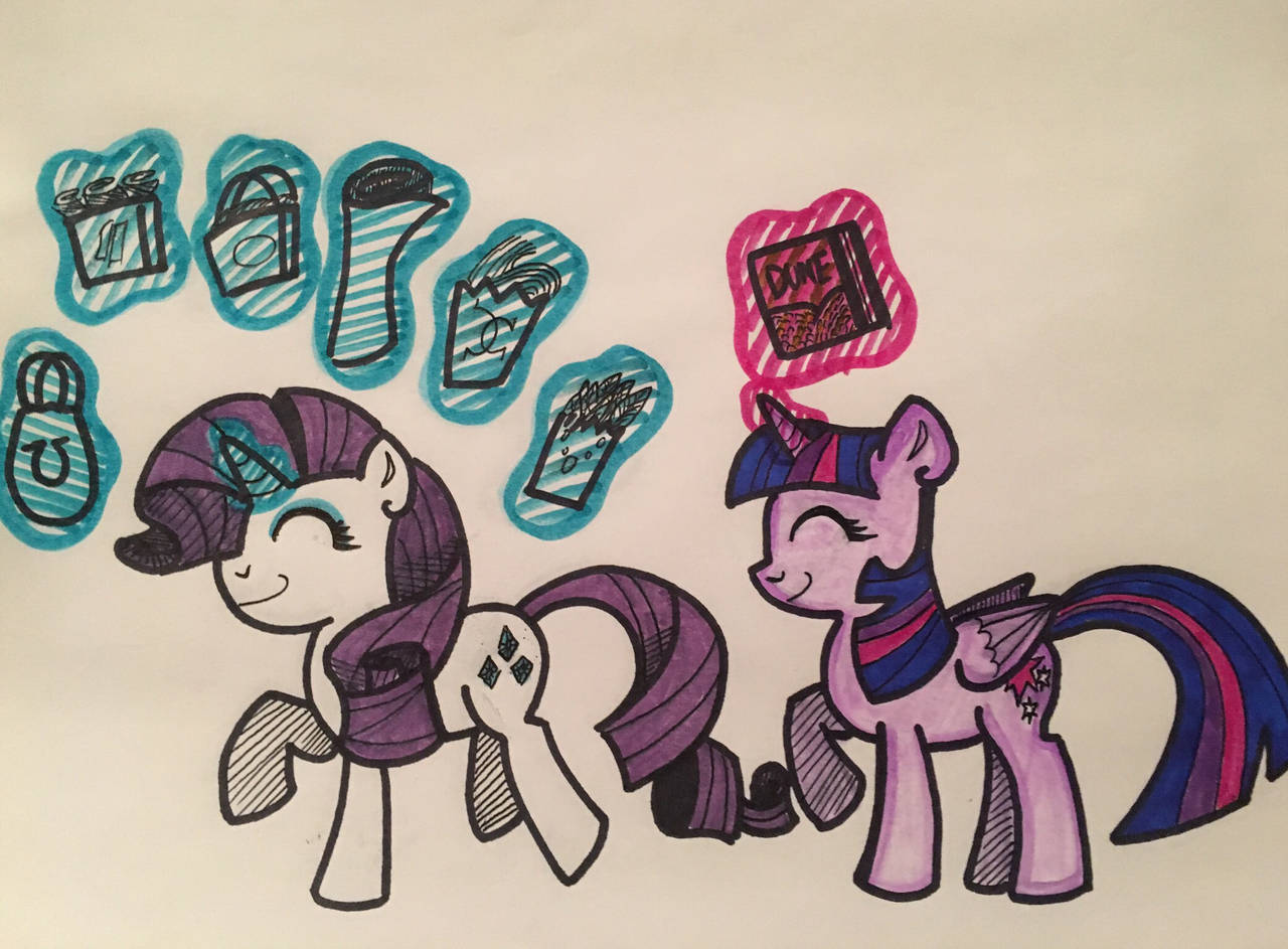 #1889233 - safe, artist:aperaturescience, rarity, twilight sparkle ...