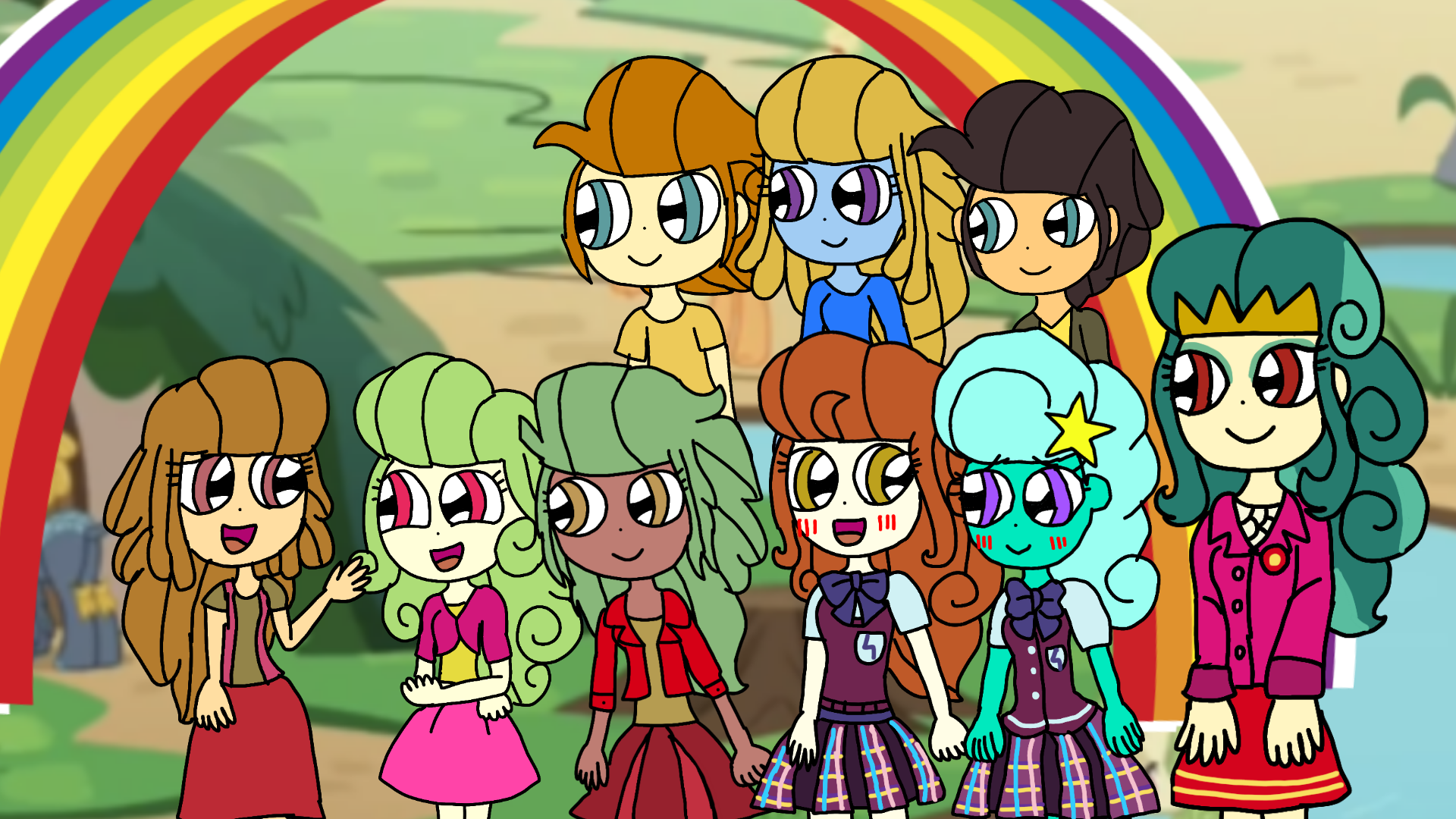 #1895282 - safe, artist:徐詩珮, autumn blaze, cinder glow, fern flare ...