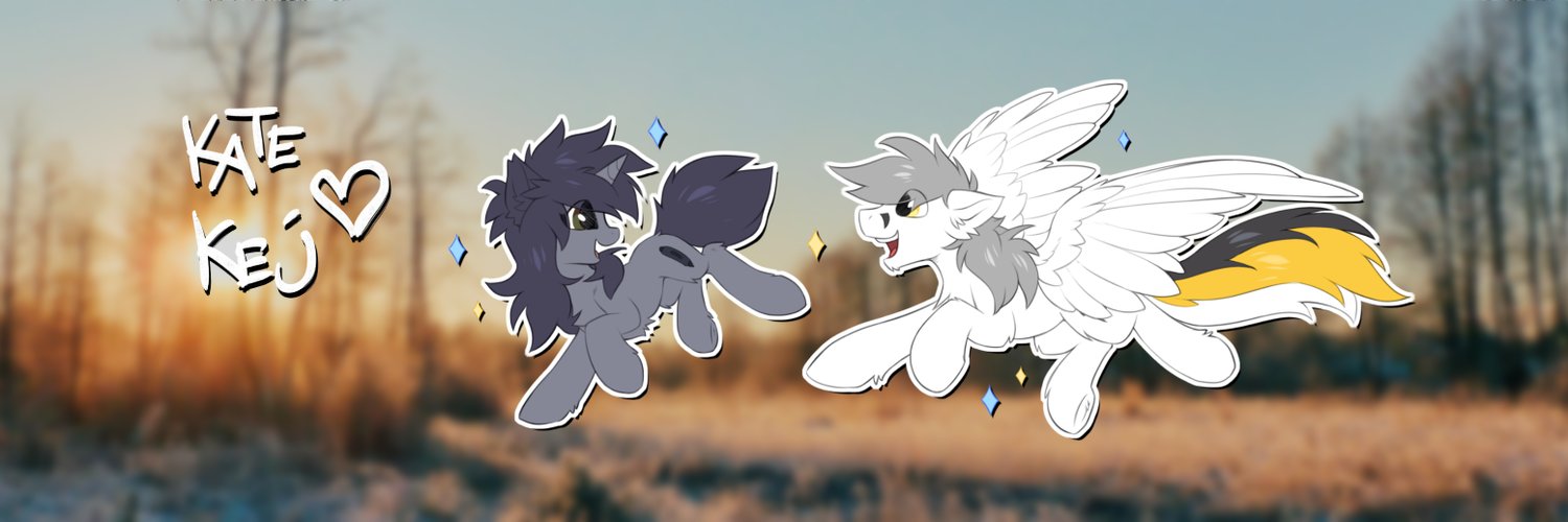 #1905010 - safe, artist:hioshiru, oc, oc:kate, oc:kej, pony, banner, k ...