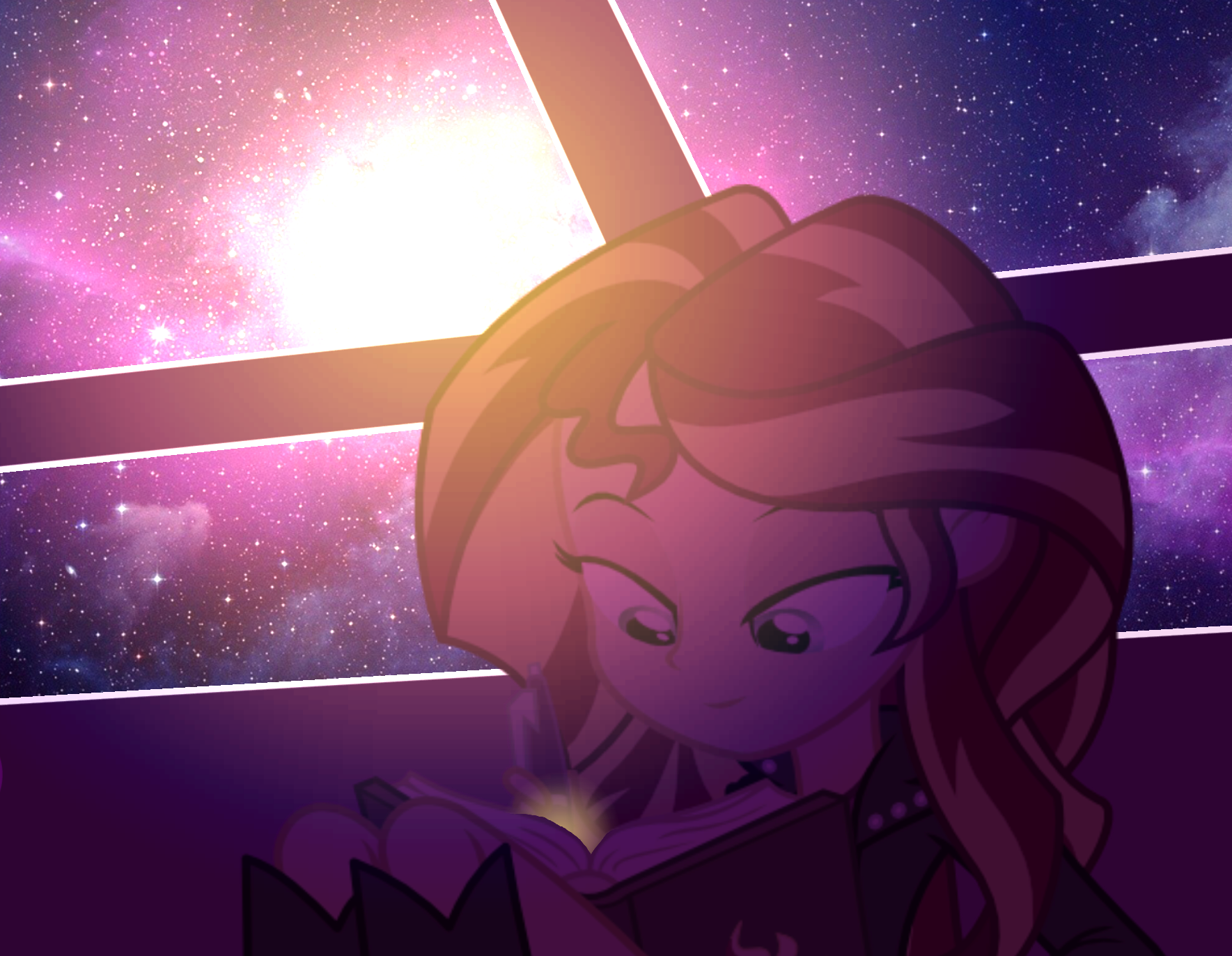 #1921141 - semi-grimdark, edit, sunset shimmer, equestria girls, g4, my ...