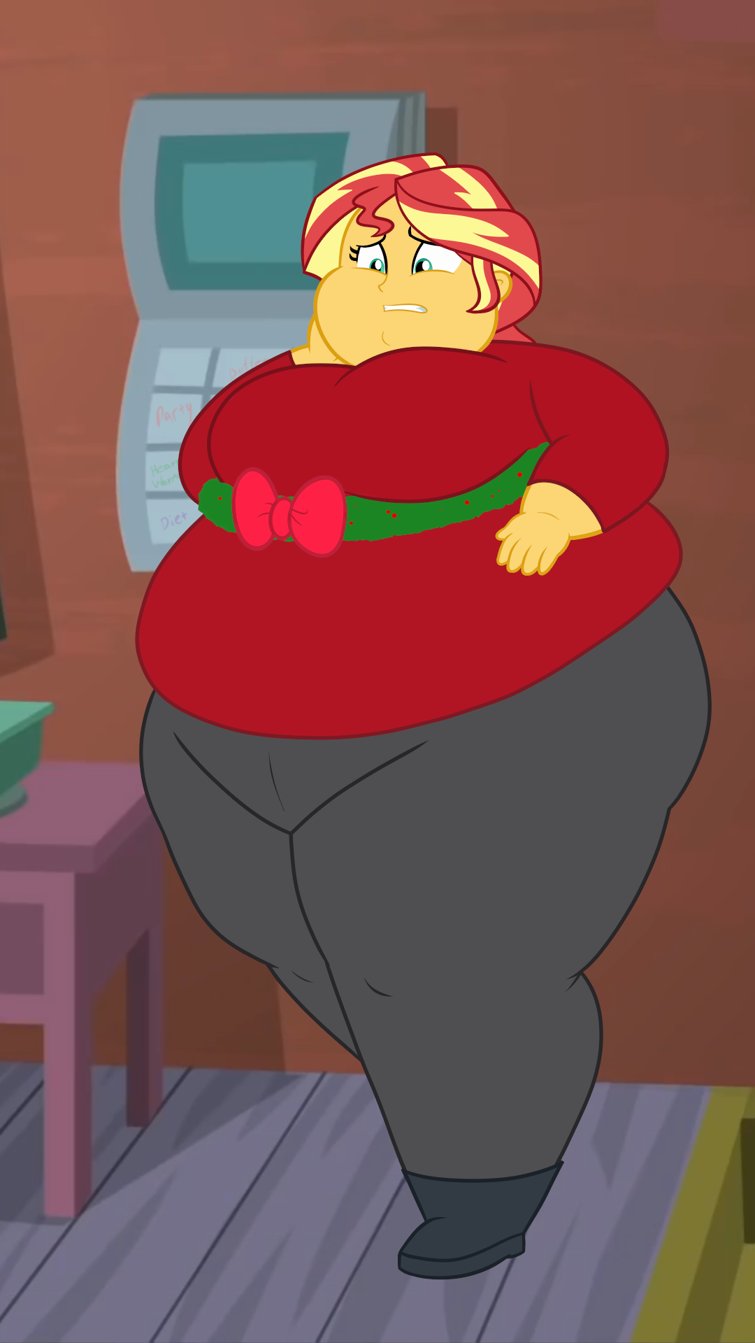 #1921984 - safe, artist:neongothic, artist:secretgoombaman12345, sunset ...