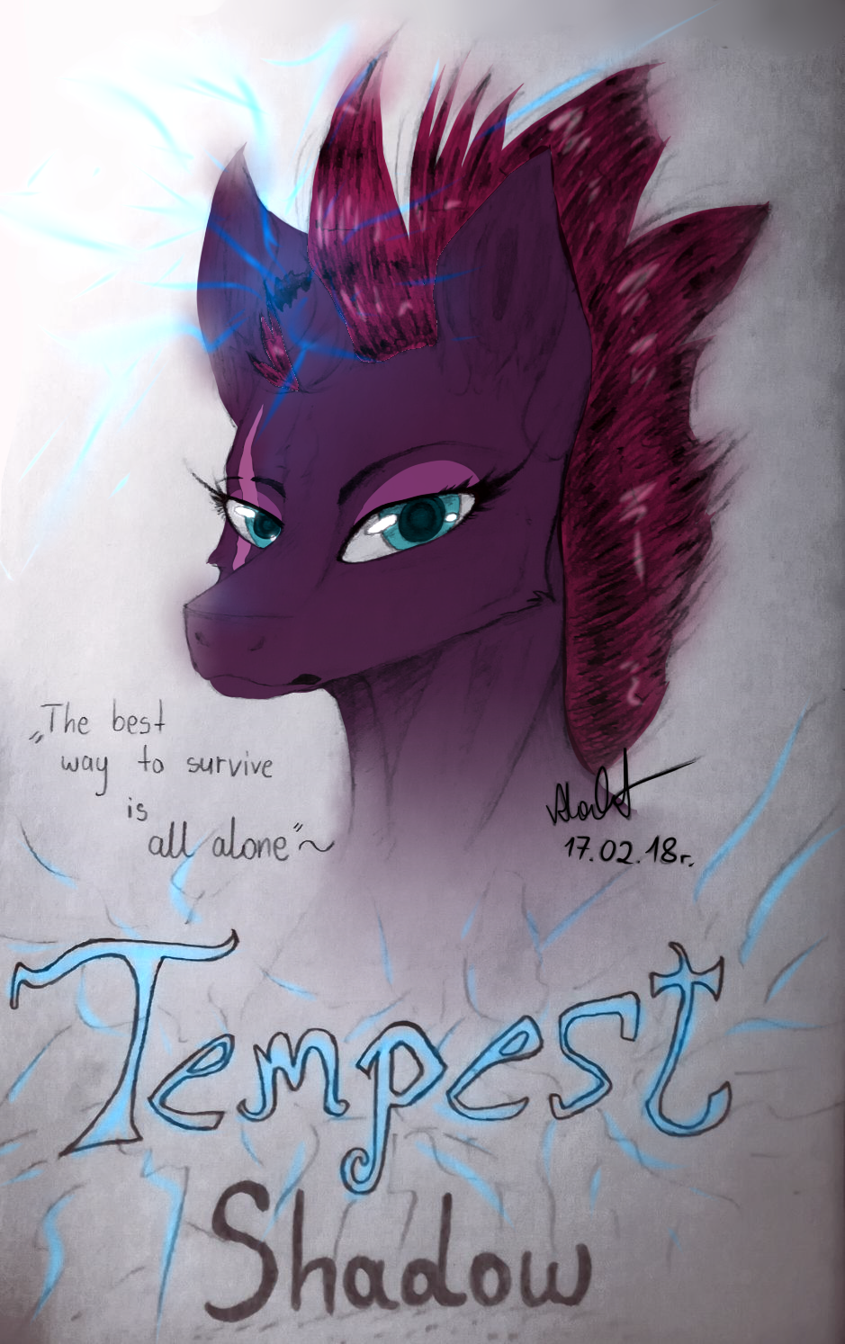 #1663698 - safe, artist:alaost, tempest shadow, pony, g4, my little ...