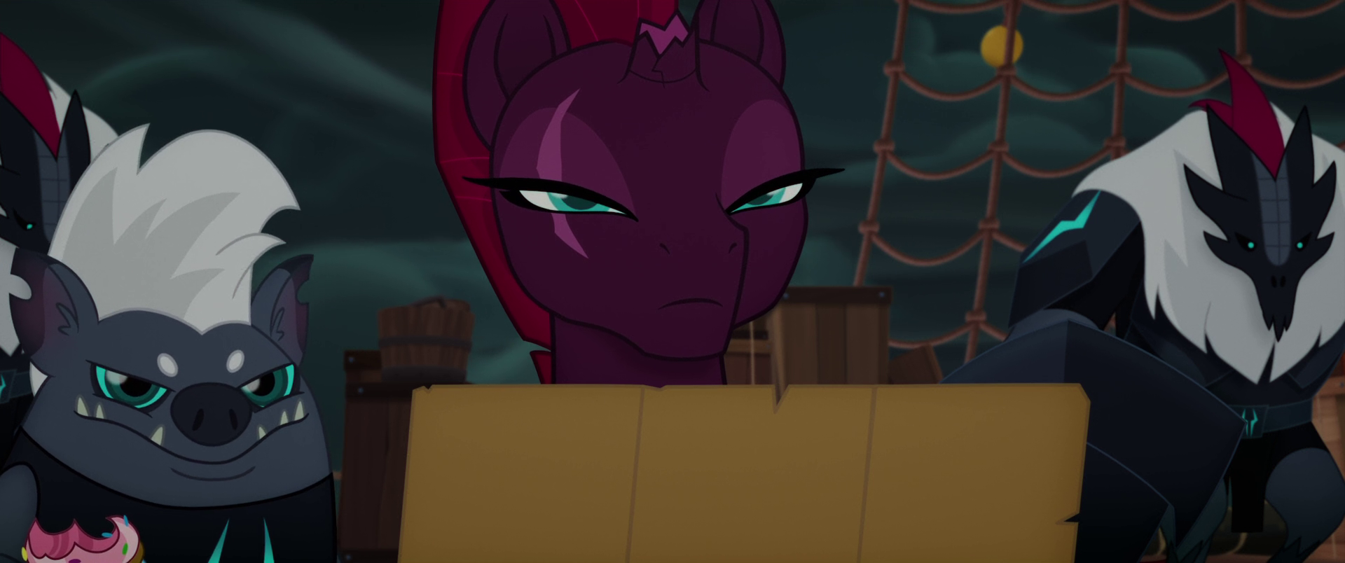 #1650934 - safe, screencap, grubber, tempest shadow, hedgehog, pony ...