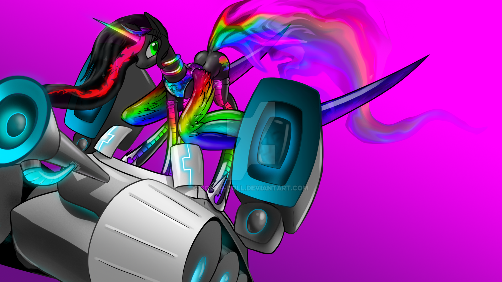 #1681957 - safe, artist:sonar-doll, oc, oc only, oc:princess neon boom ...