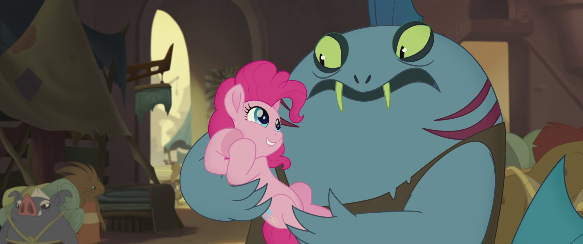 #1684770 - safe, screencap, mori, pinkie pie, earth pony, fish, fishman ...