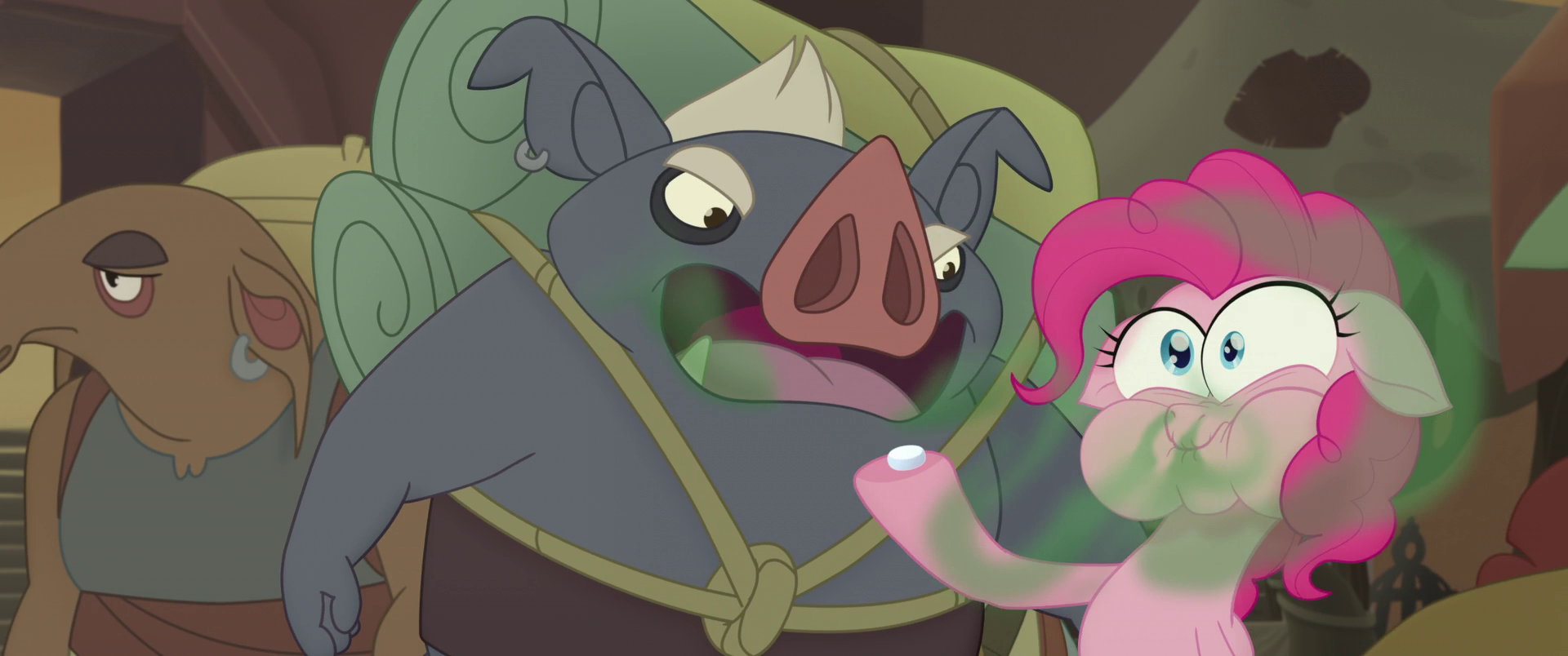 #1684816 - safe, screencap, pinkie pie, boar, earth pony, pig, pony ...