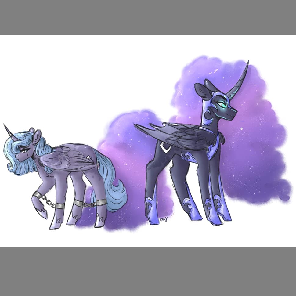 #1689425 - safe, artist:last-star-oc, nightmare moon, princess luna ...