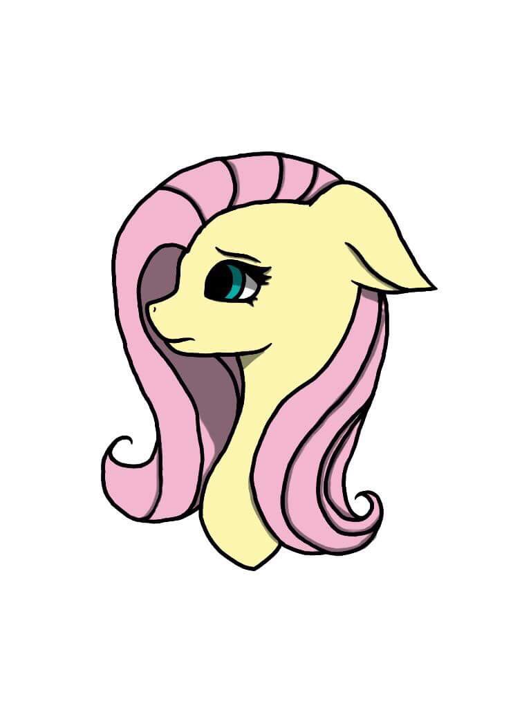 #1710026 - safe, artist:kaylols, fluttershy, pony, g4, bust, female ...