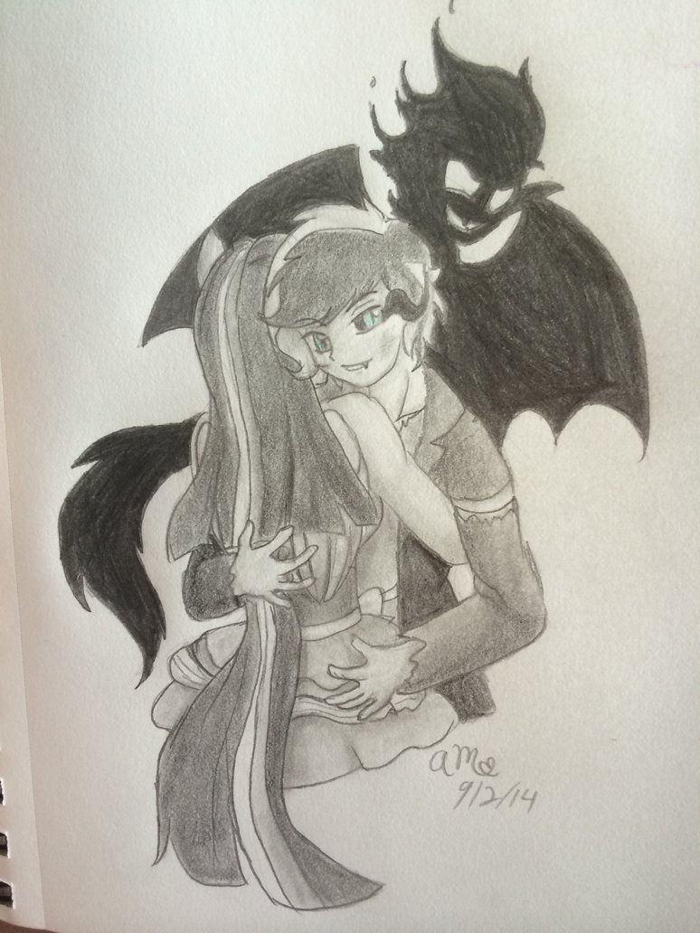 #1697678 - safe, artist:fallenangel5414, sunset shimmer, twilight ...