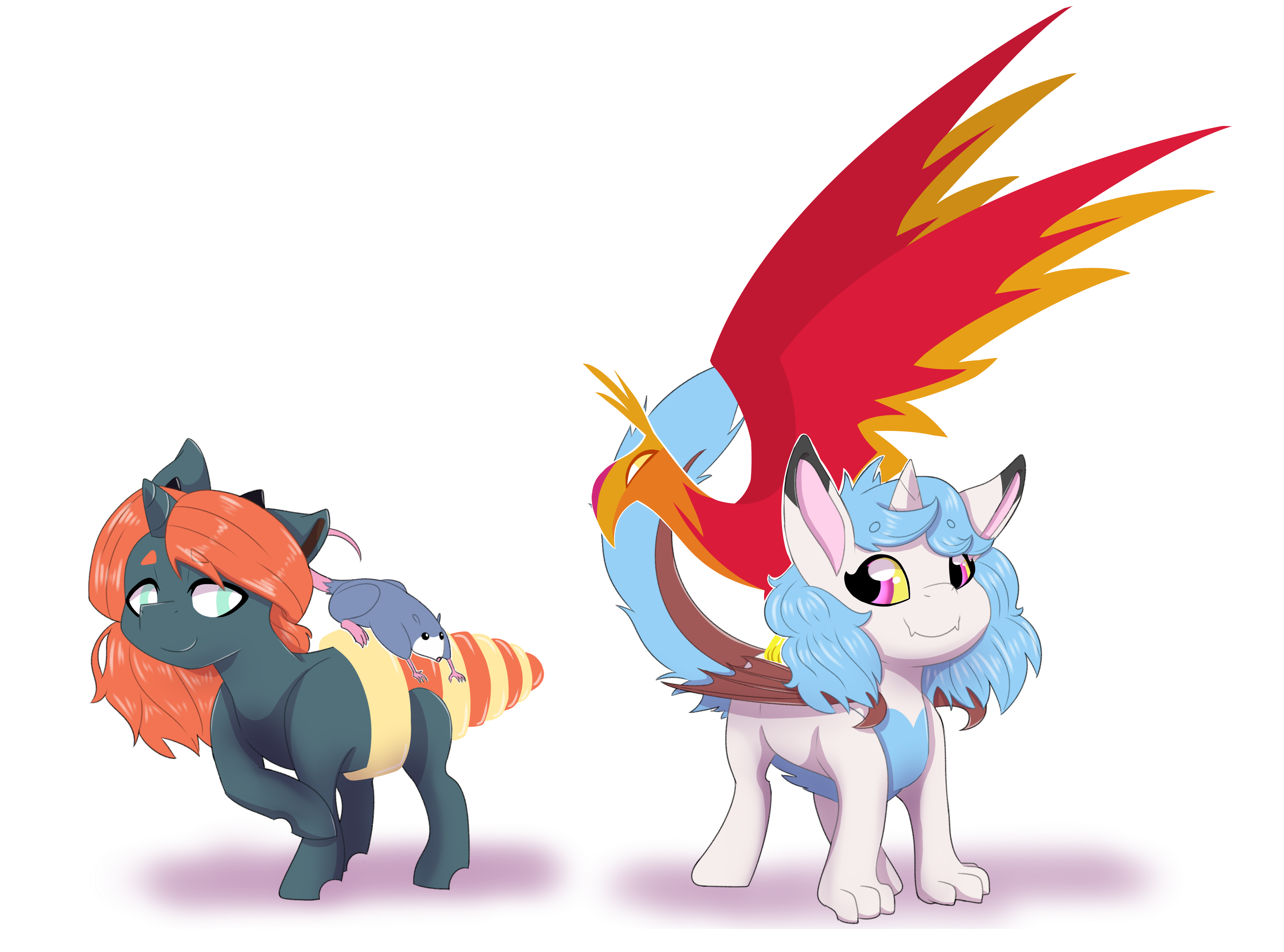 #1700086 - safe, artist:marukouhai, philomena, tiberius, oc, oc only ...