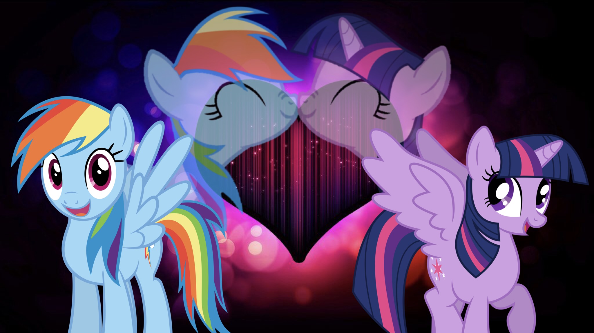 #1736637 - safe, editor:php77, rainbow dash, twilight sparkle, alicorn ...