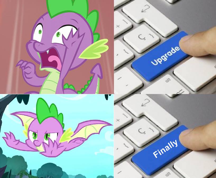 #1742269 - safe, edit, edited screencap, screencap, spike, human, molt ...