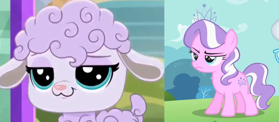 #1745014 - safe, screencap, diamond tiara, pony, sheep, comparison ...