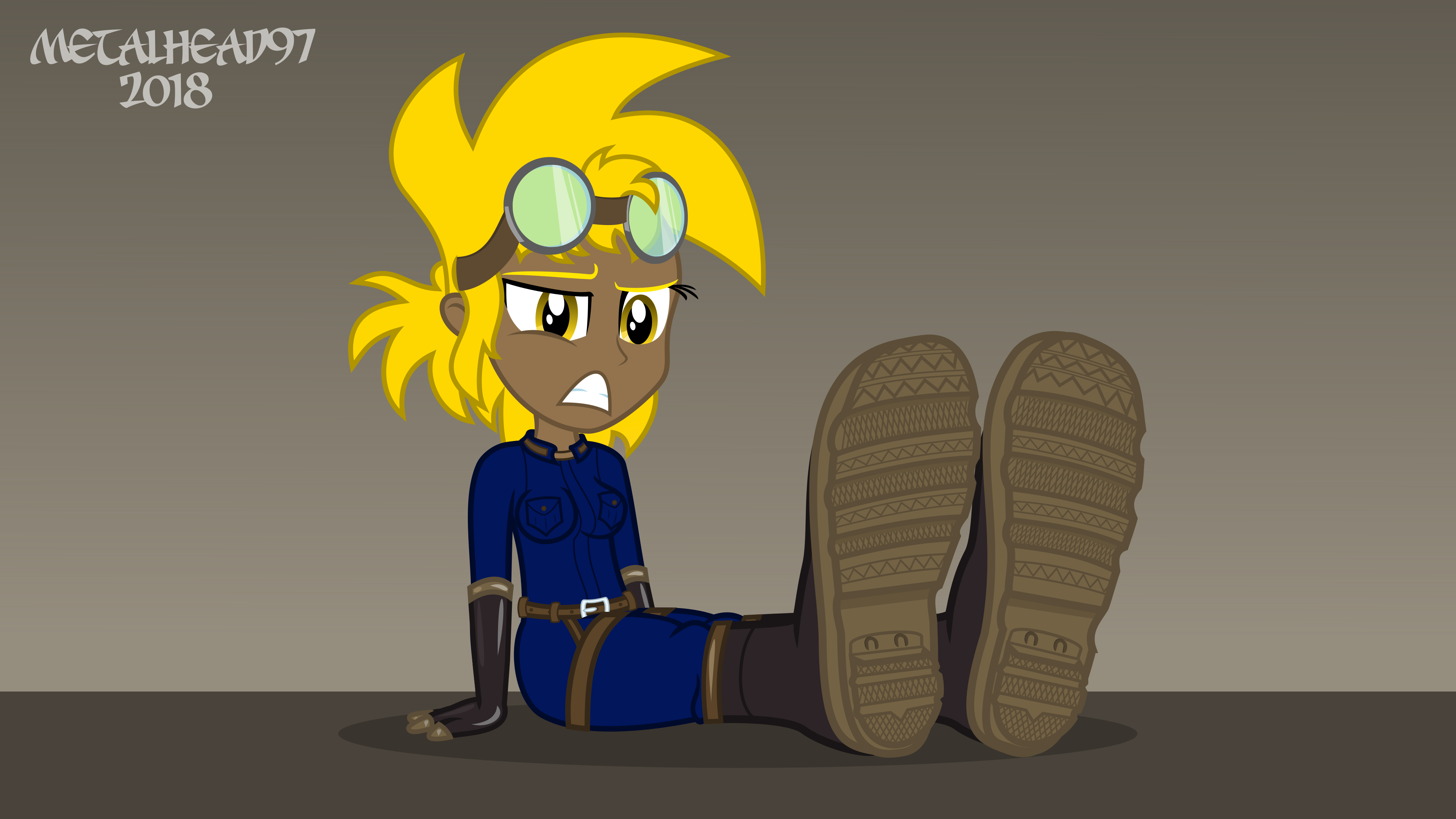 #1762356 - safe, artist:metalhead97, oc, oc:golden gear, equestria ...