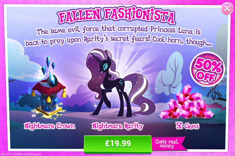#1766408 - safe, gameloft, nightmare rarity, advertisement ...