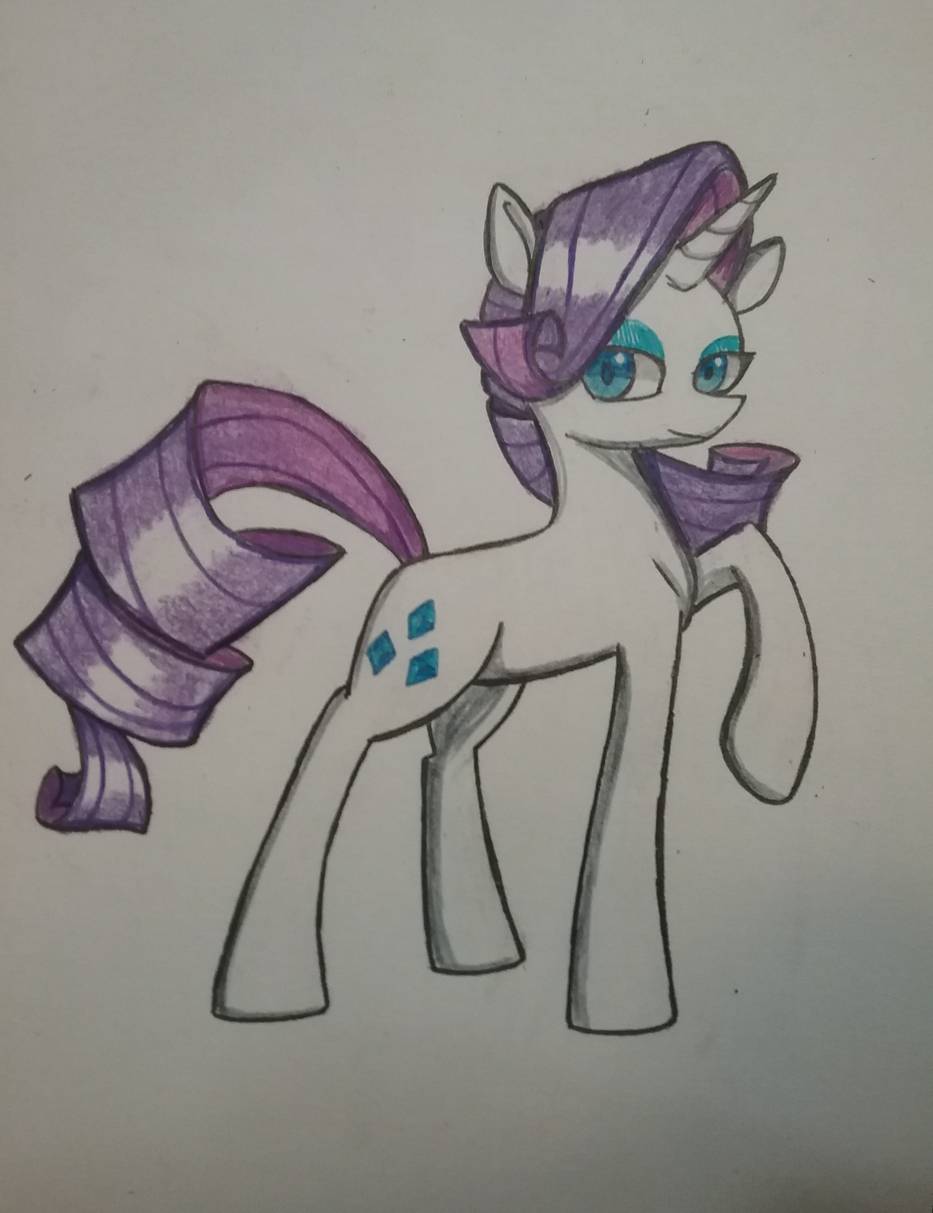#1768746 - safe, artist:ponime11, rarity, pony, g4, female, raised hoof ...
