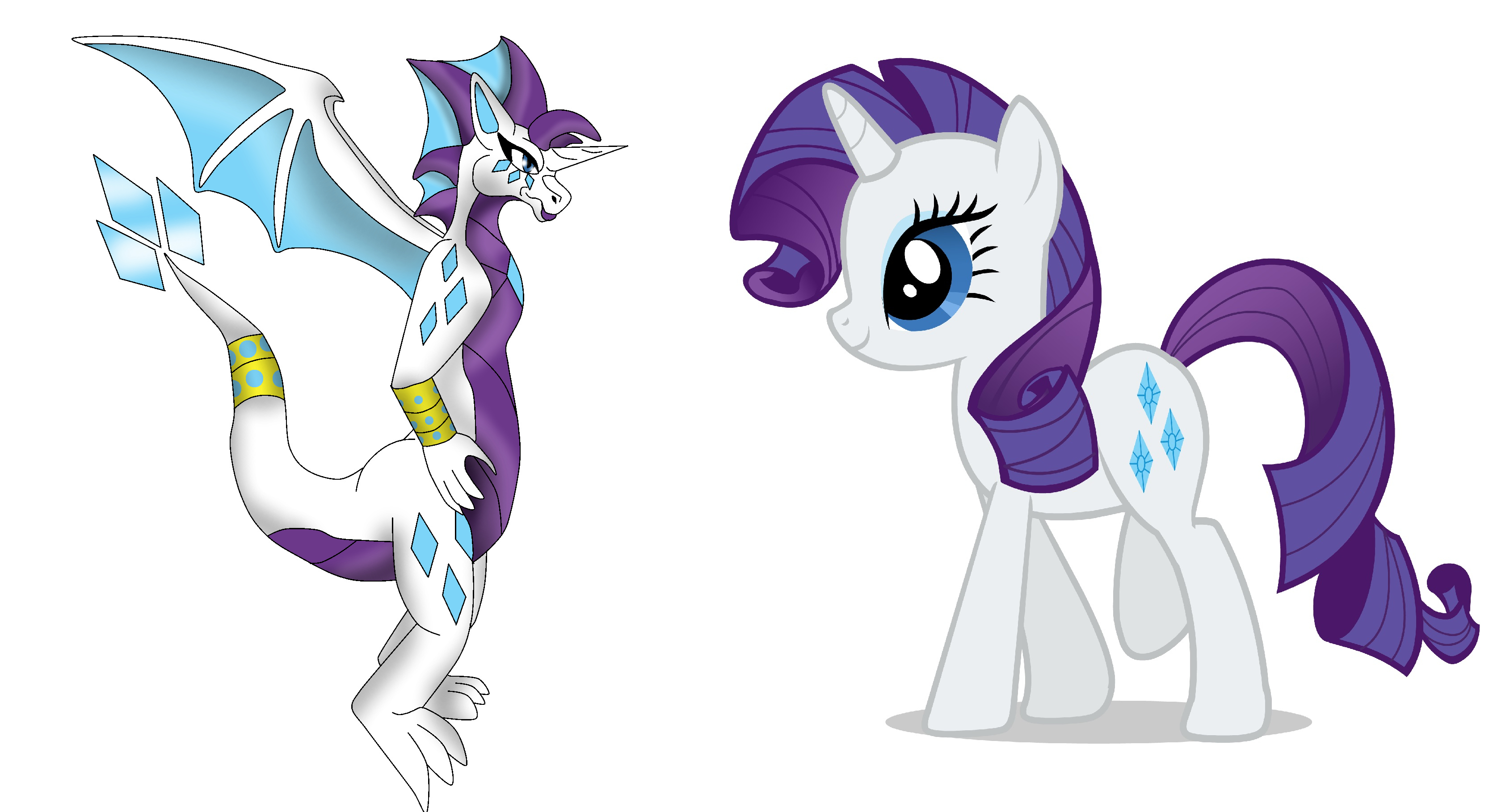 #1751292 - safe, artist:pd123sonic, rarity, dragon, g4, dragoness ...