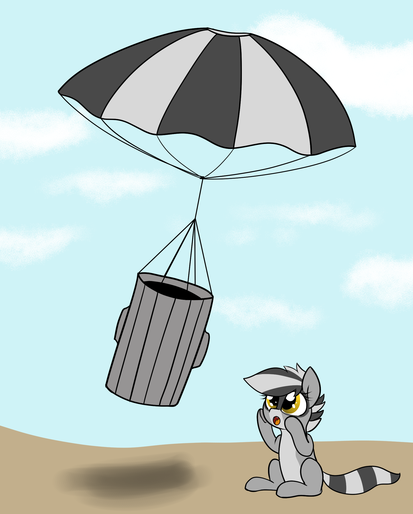 #1752802 - safe, oc, oc only, oc:bandy cyoot, pony, raccoon pony ...