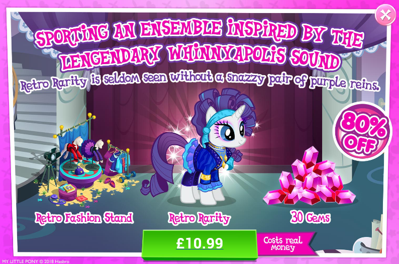 #1786745 - safe, gameloft, rarity, g4, 80's fashion, advertisement ...