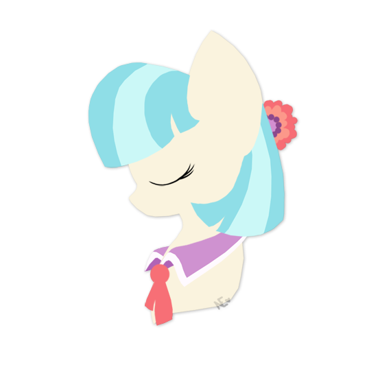 #1786758 - safe, artist:avelineh, coco pommel, pony, eyes closed ...
