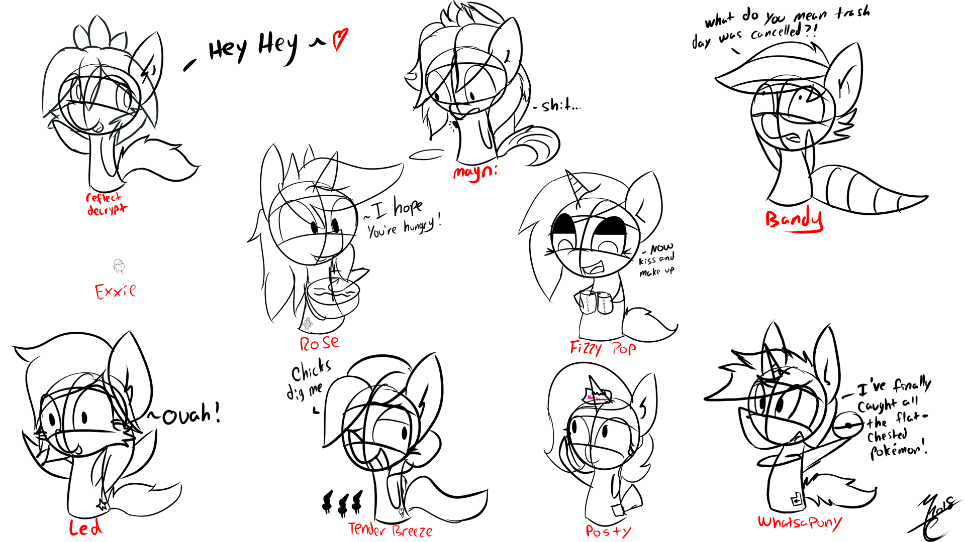 #1787481 - safe, artist:exxie, oc, oc only, oc:bandy cyoot, oc:exxie ...