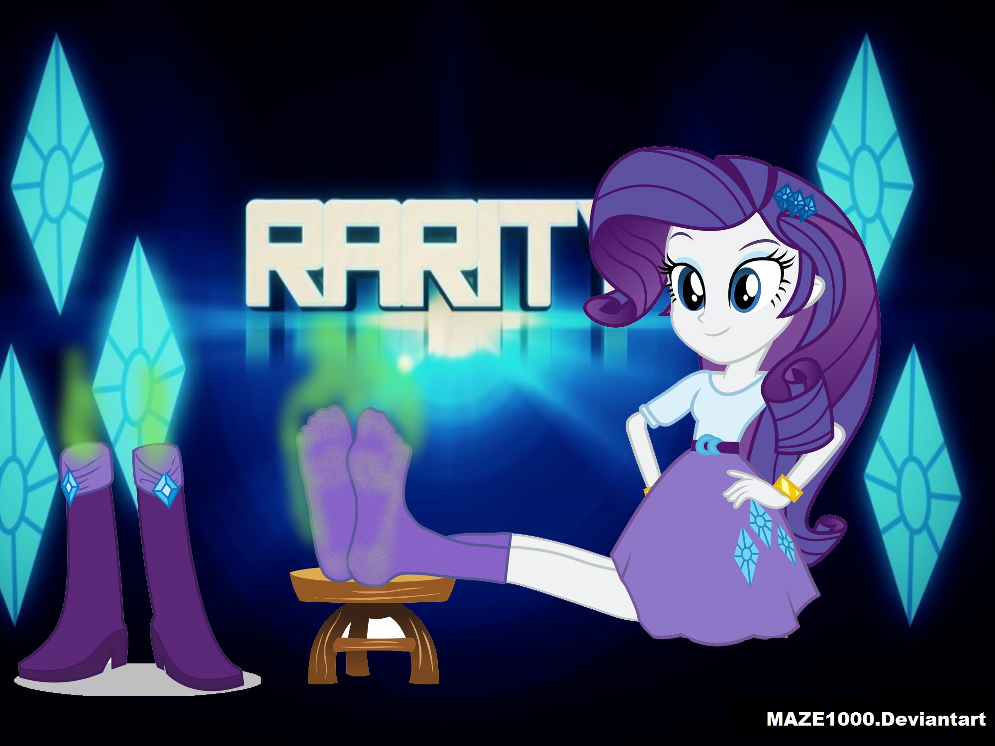 #1789930 - suggestive, artist:maze1000, rarity, equestria girls, g4 ...