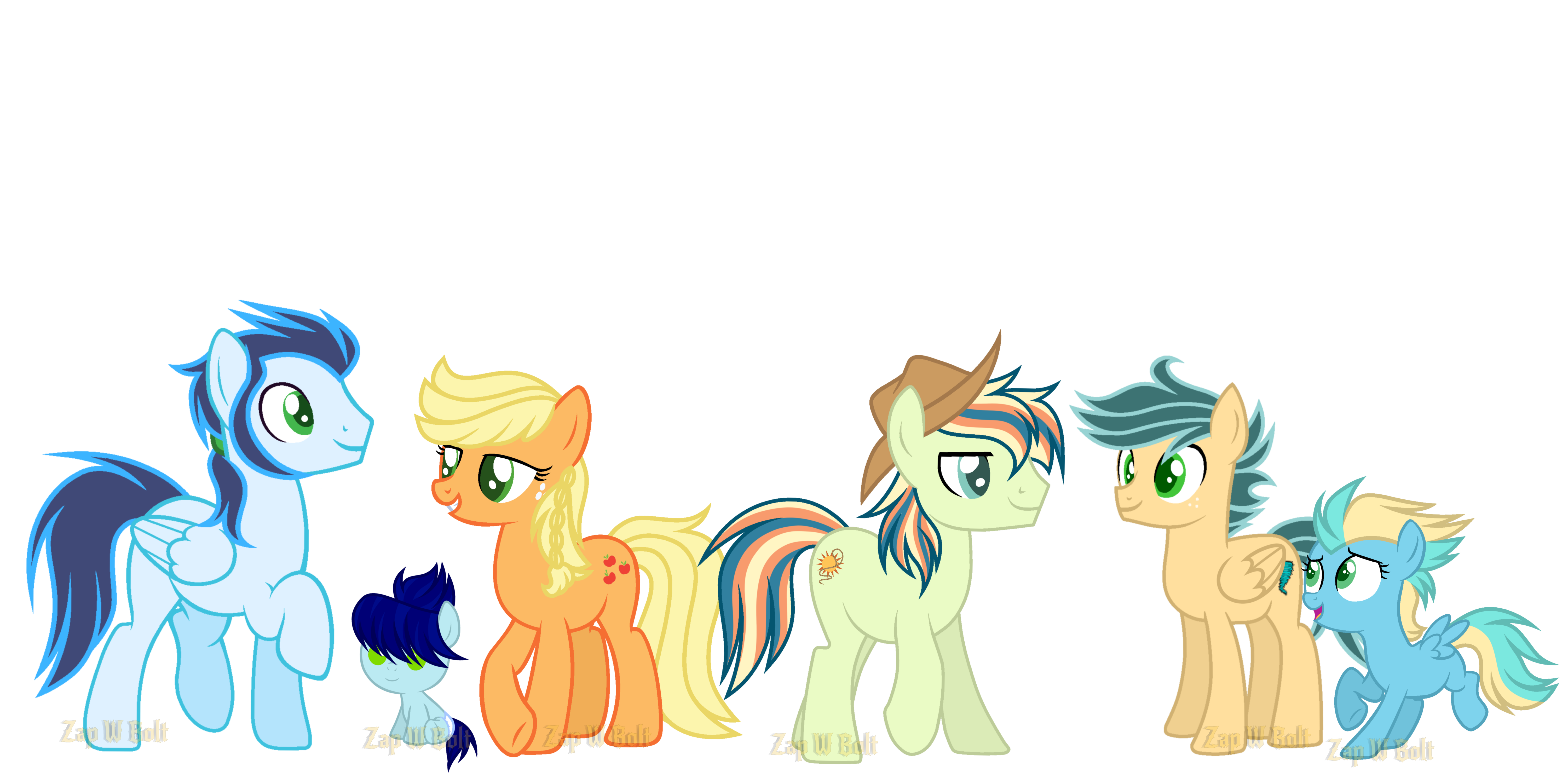 #1808605 - safe, artist:detoxx-retoxx, applejack, soarin', oc, oc ...