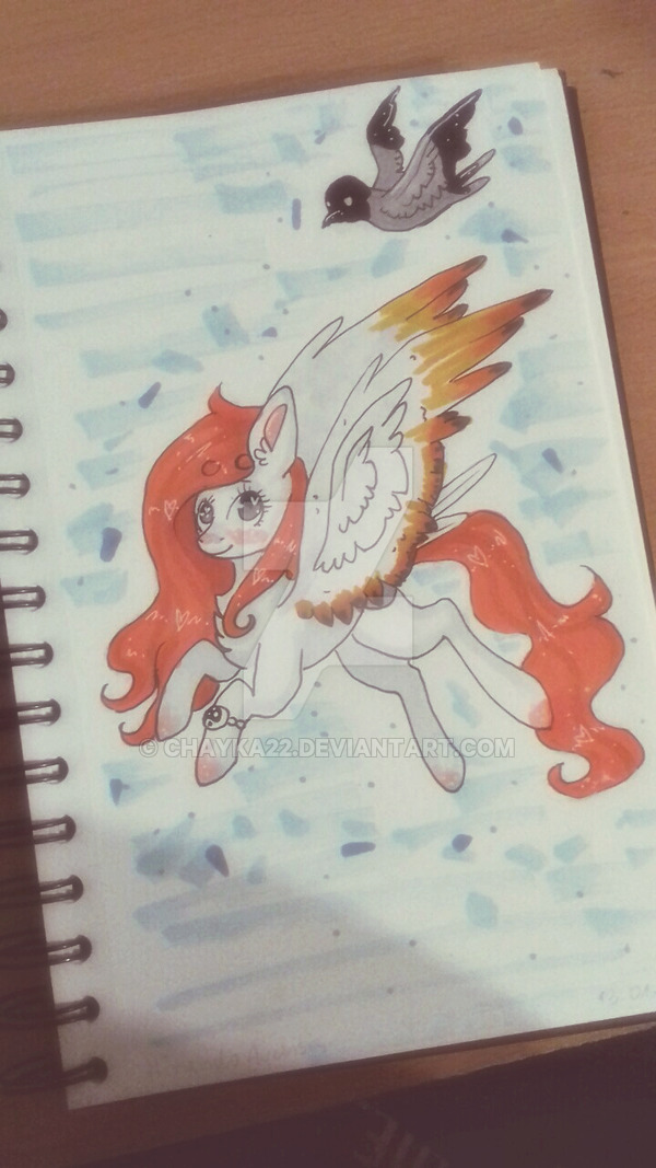 #1809955 - safe, artist:chayka22, oc, oc:arvensis, oc:joe the crow ...