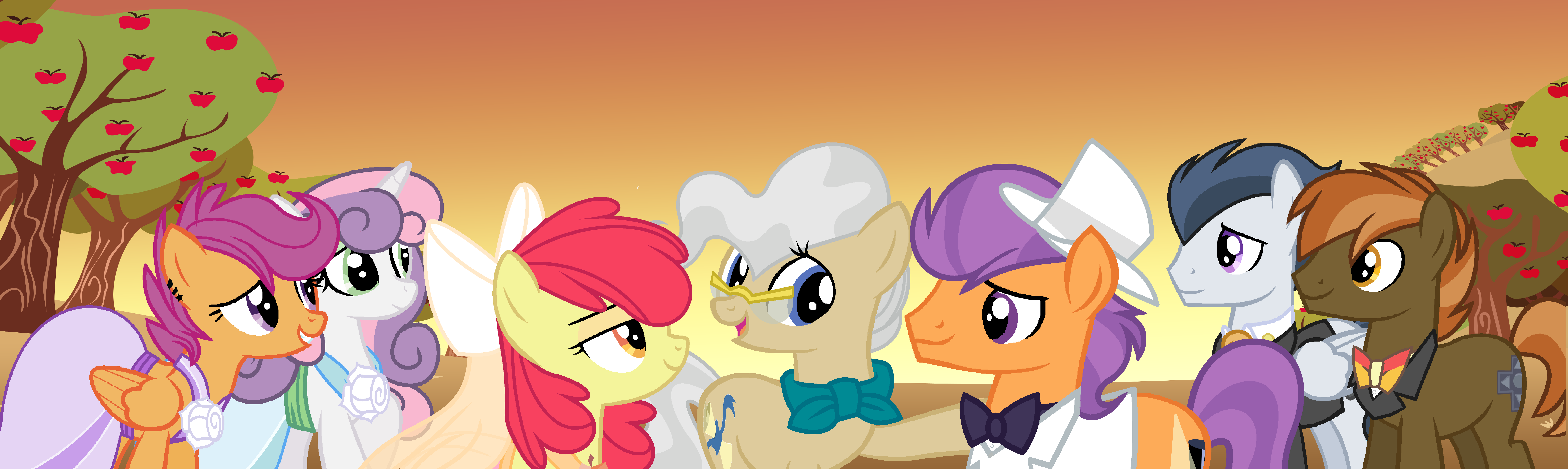 #1801435 - safe, artist:starfalldawn, apple bloom, button mash, mayor ...