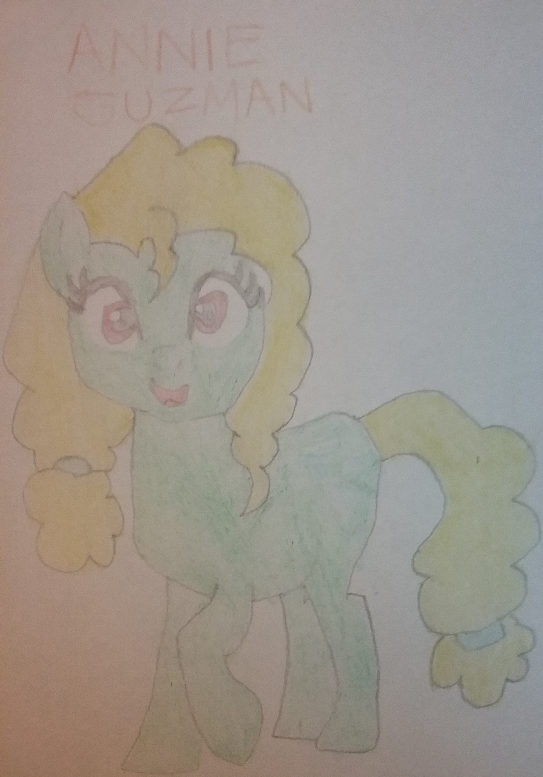 #1802659 - safe, artist:jerryakira79, oc, oc only, oc:annie guzman, traditional art - Derpibooru