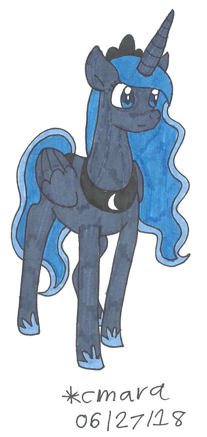 #1833786 - safe, artist:cmara, princess luna, pony, female, solo ...