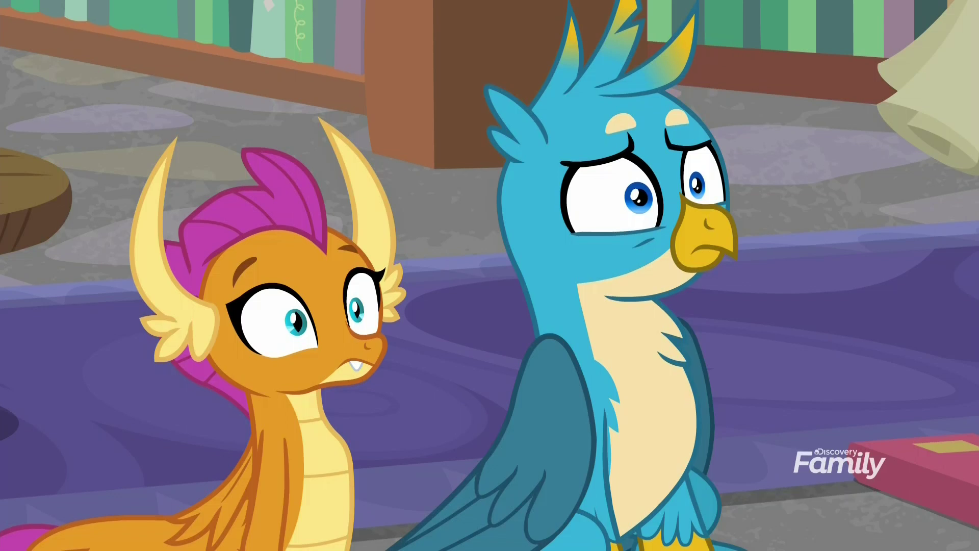 #1839467 - safe, screencap, gallus, smolder, dragon, griffon, g4, what ...