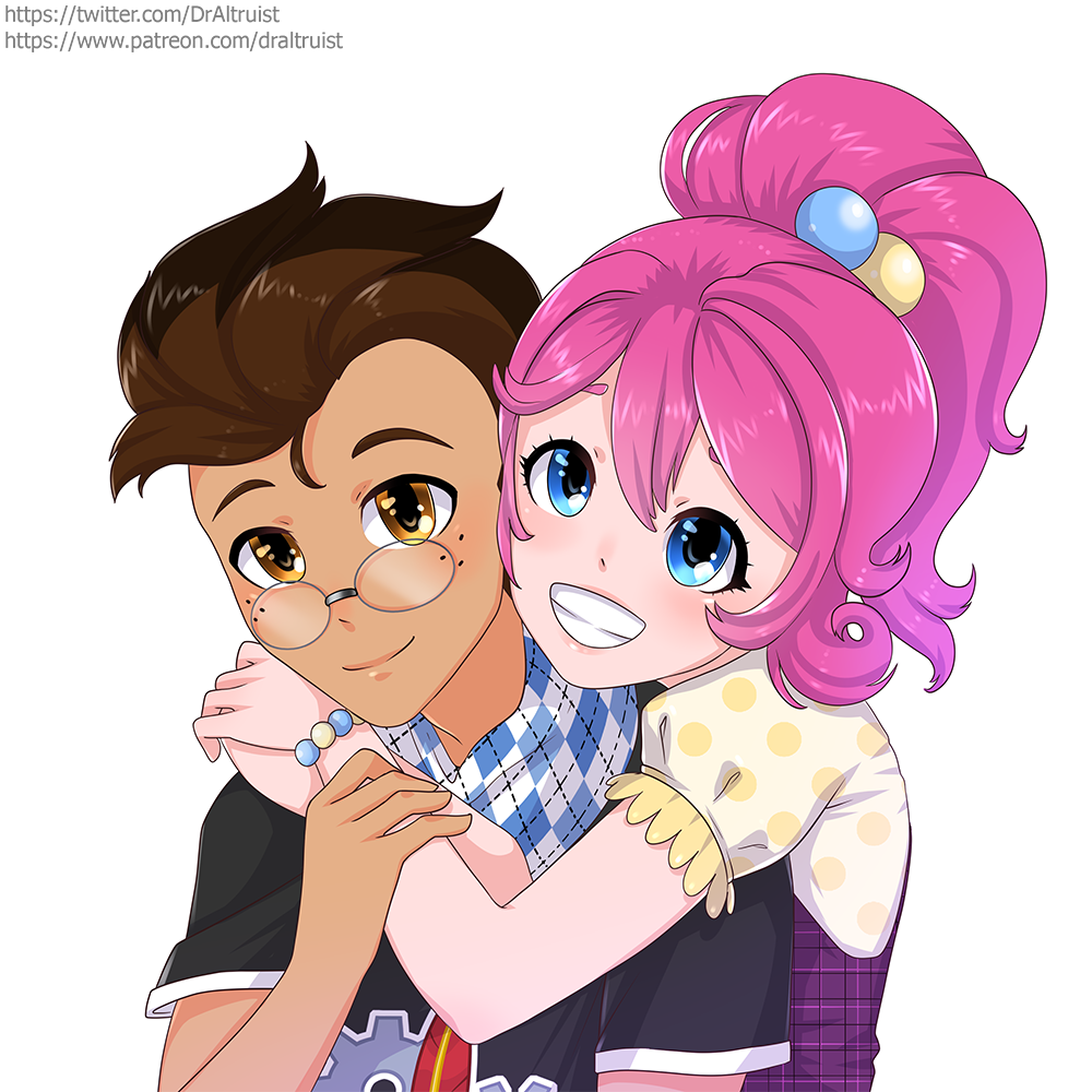 #1942657 - safe, artist:draltruist, pinkie pie, oc, oc:copper plume ...