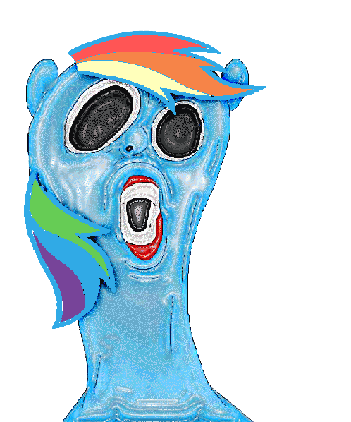 #1948897 - grotesque, artist:applebeans, rainbow dash, pony ...
