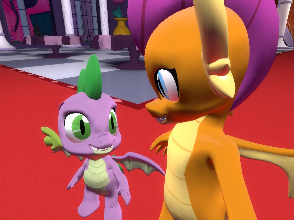 #1931098 - safe, artist:sonic5421, smolder, spike, 3d, gmod - Derpibooru