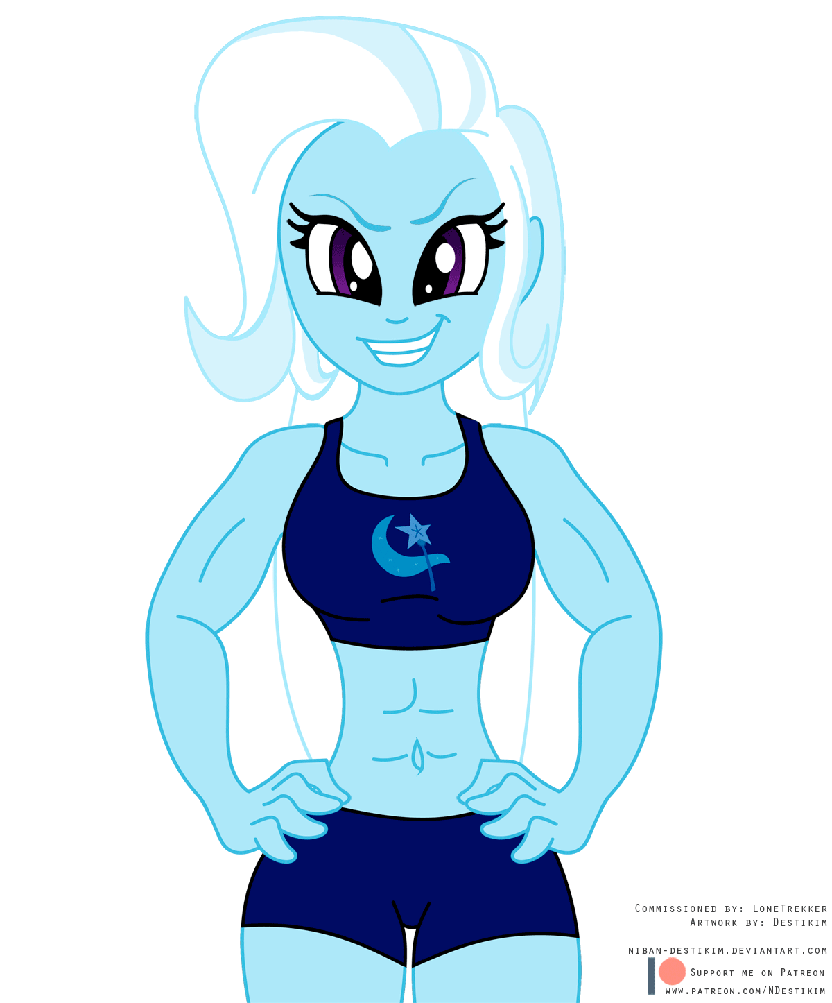 #2164982 - safe, artist:niban-destikim, trixie, equestria girls, g4 ...