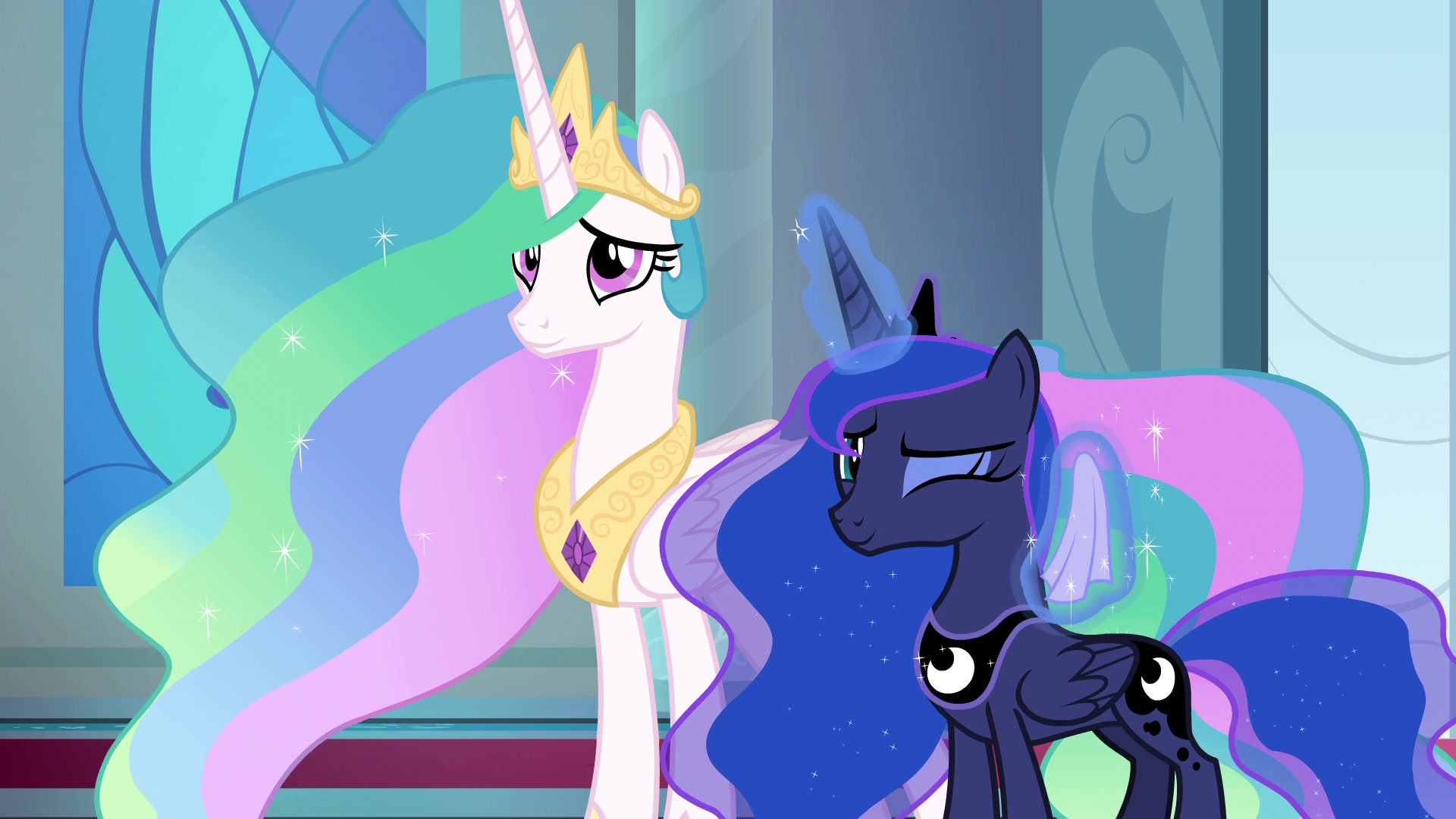 #2170045 - safe, screencap, princess celestia, princess luna, pony, g4 ...
