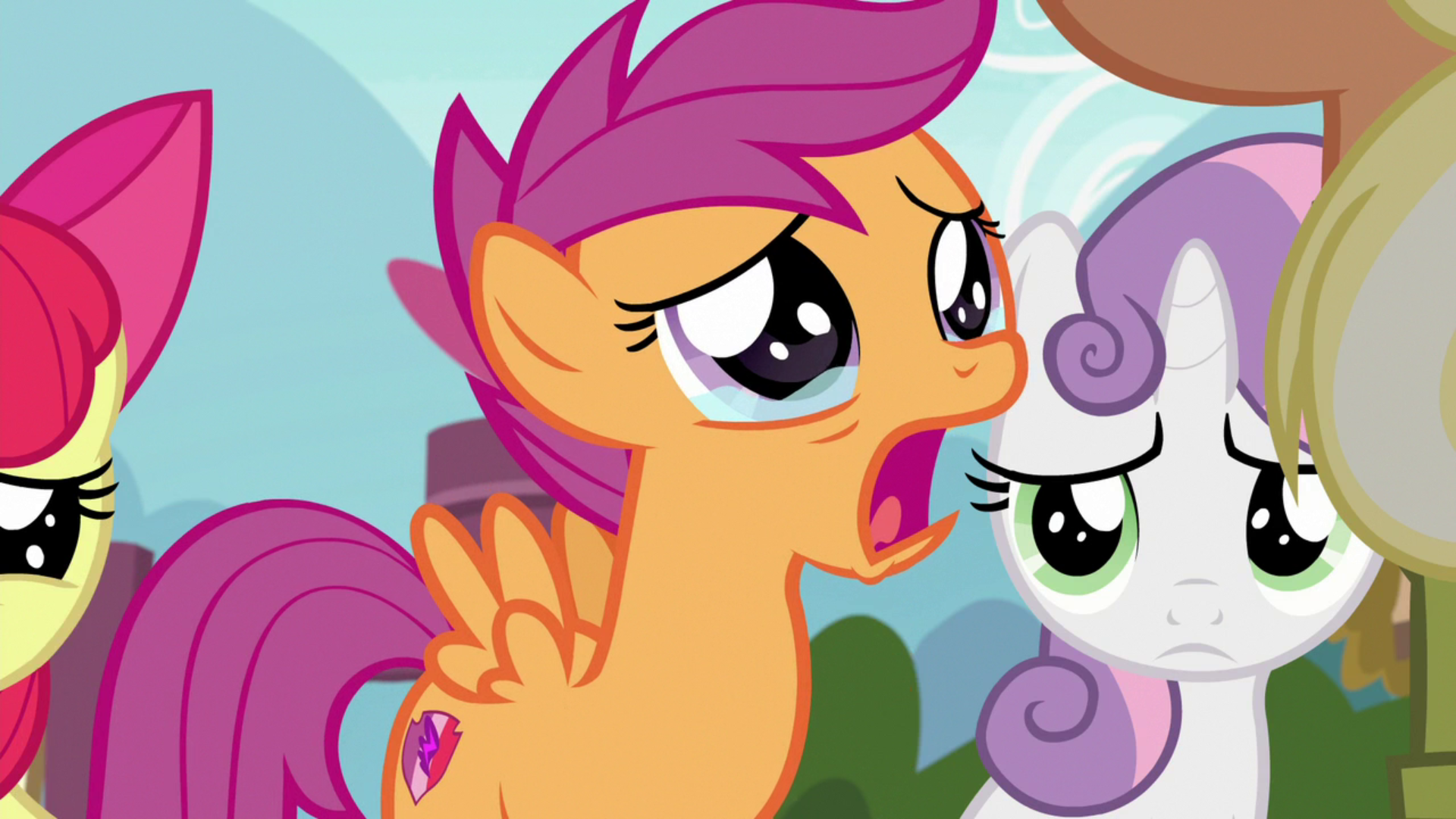 #2195833 - safe, screencap, apple bloom, mane allgood, scootaloo ...
