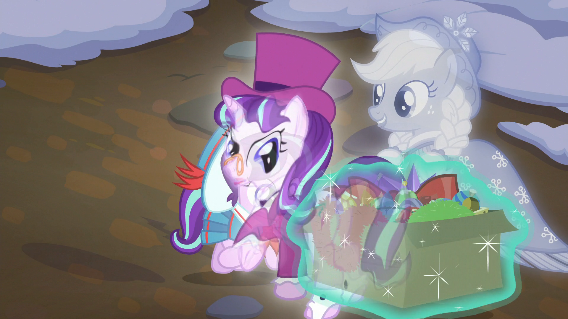 #2209751 - safe, screencap, applejack, snowfall frost, spirit of hearth ...