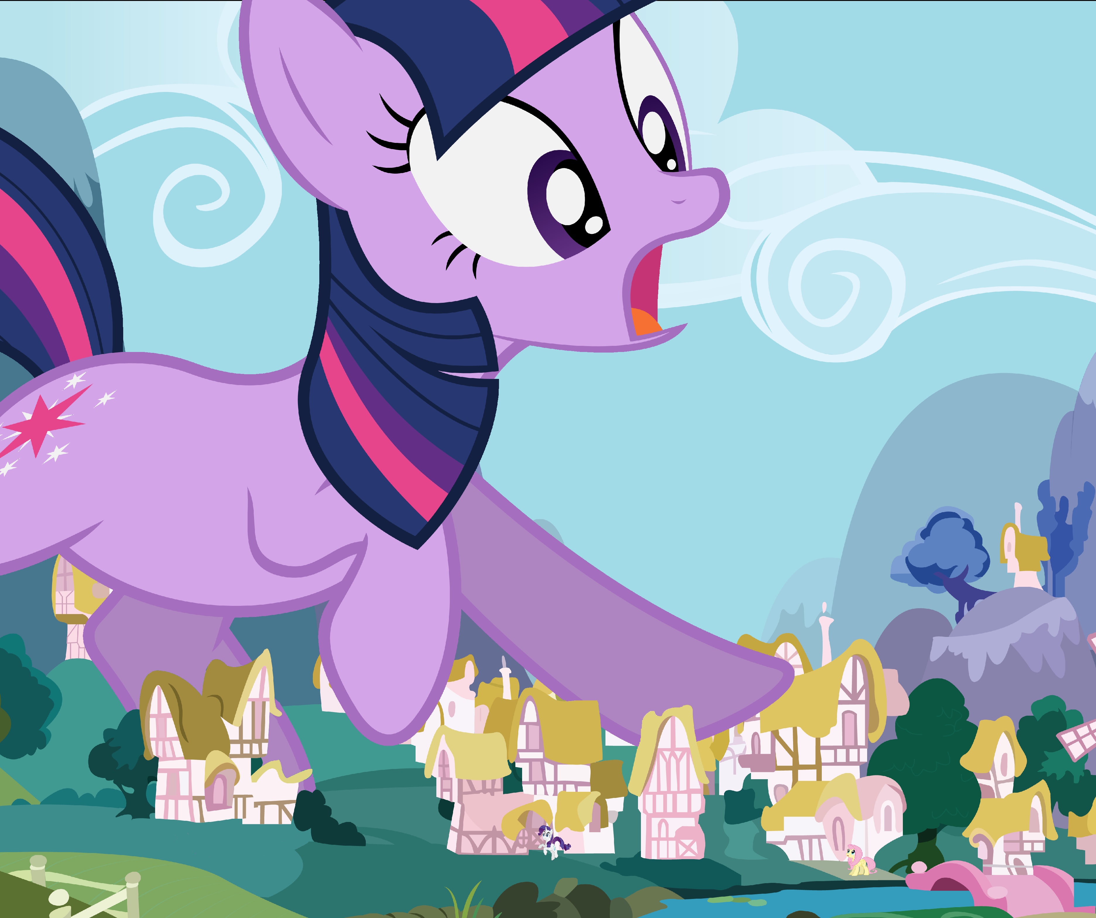 #2224437 - safe, artist:hereward, edit, vector edit, fluttershy, rarity, twilight sparkle, pony ...