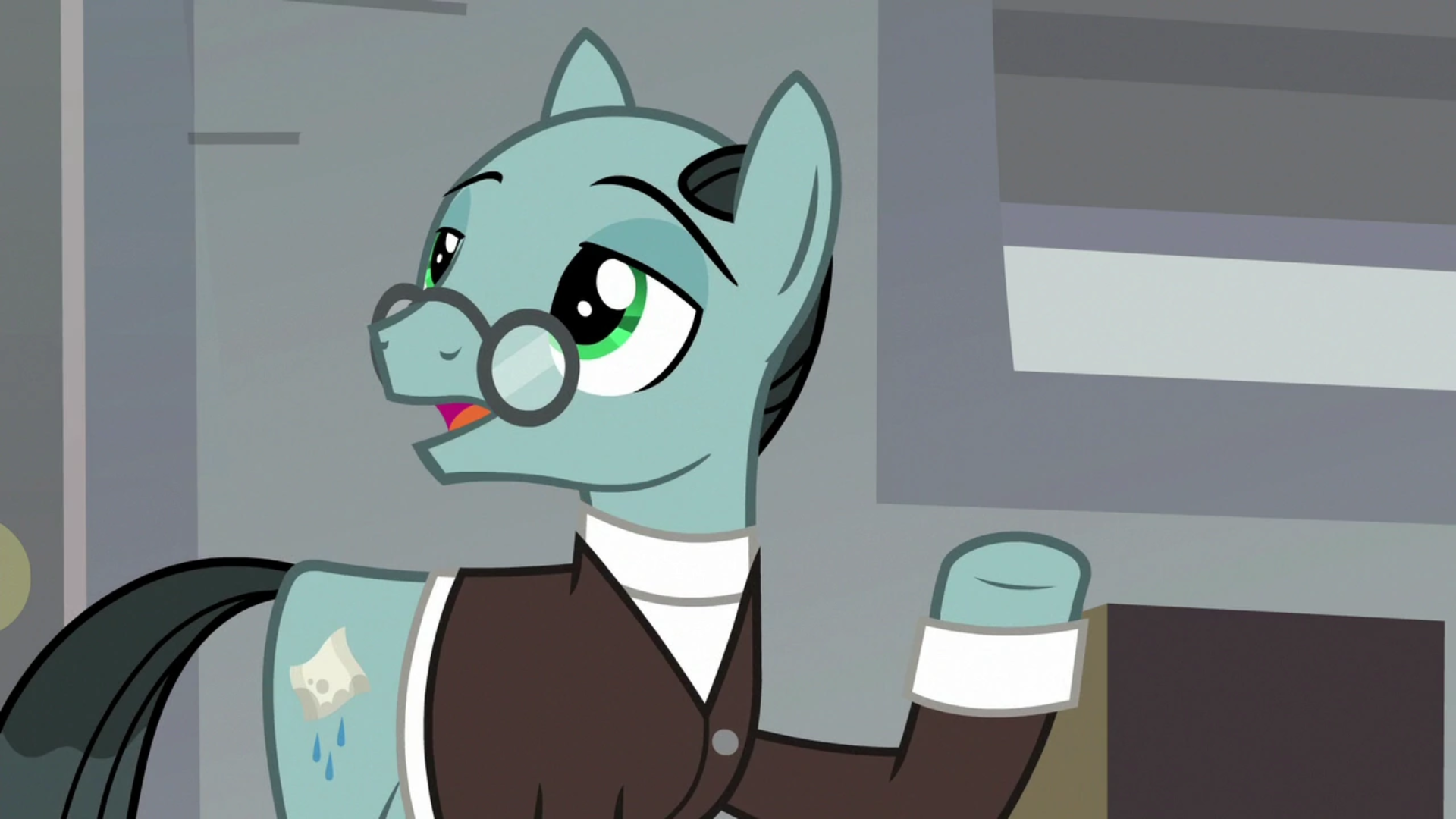 #2230501 - safe, screencap, sans smirk, pony, the last laugh, male ...