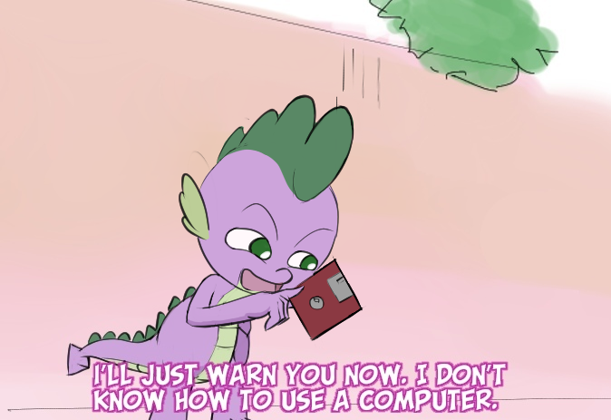 #1958808 - safe, spike, dragon, diskette, floppy disk, meme, sailor ...