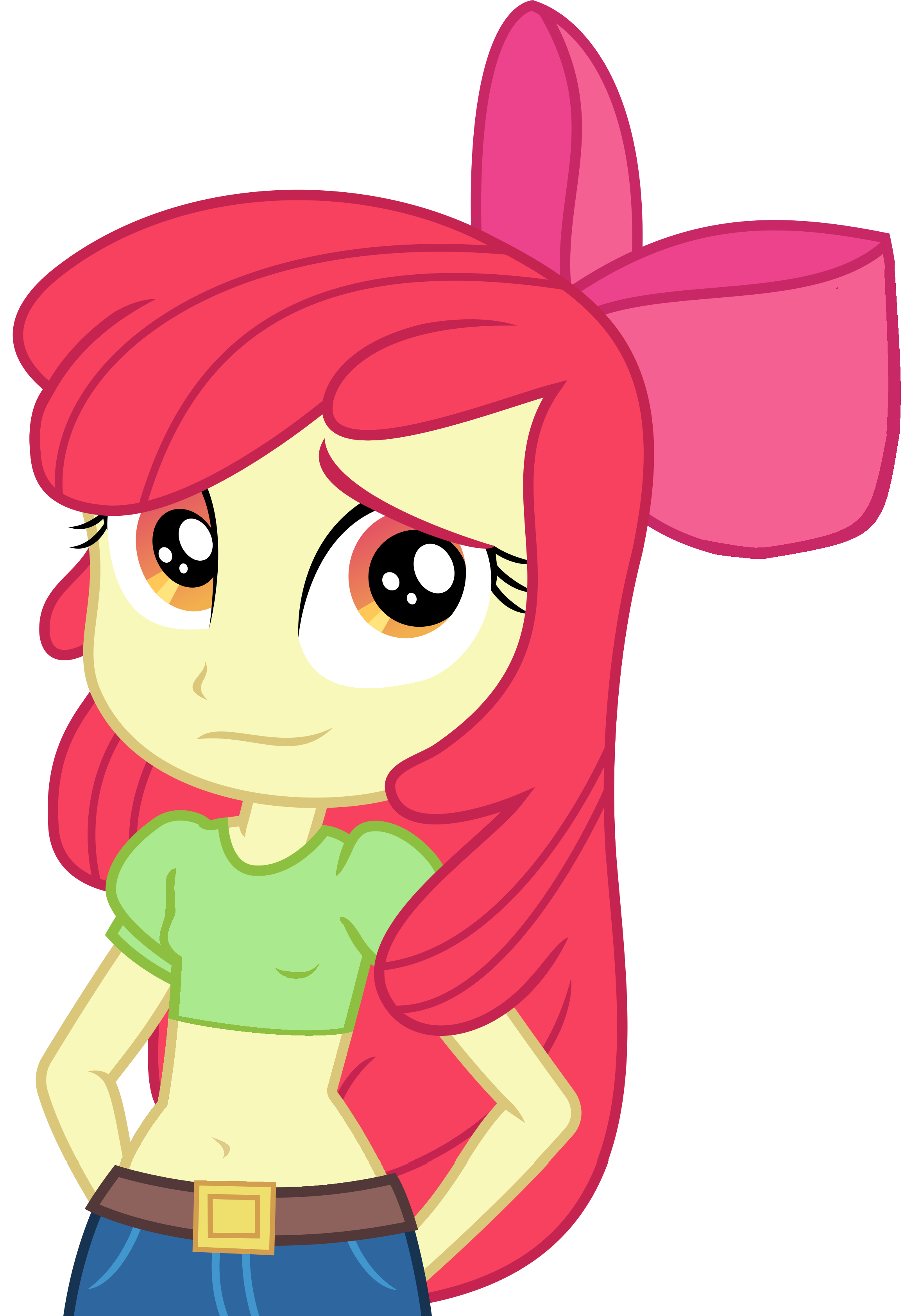 #1985413 - safe, edit, vector edit, apple bloom, equestria girls, belly ...