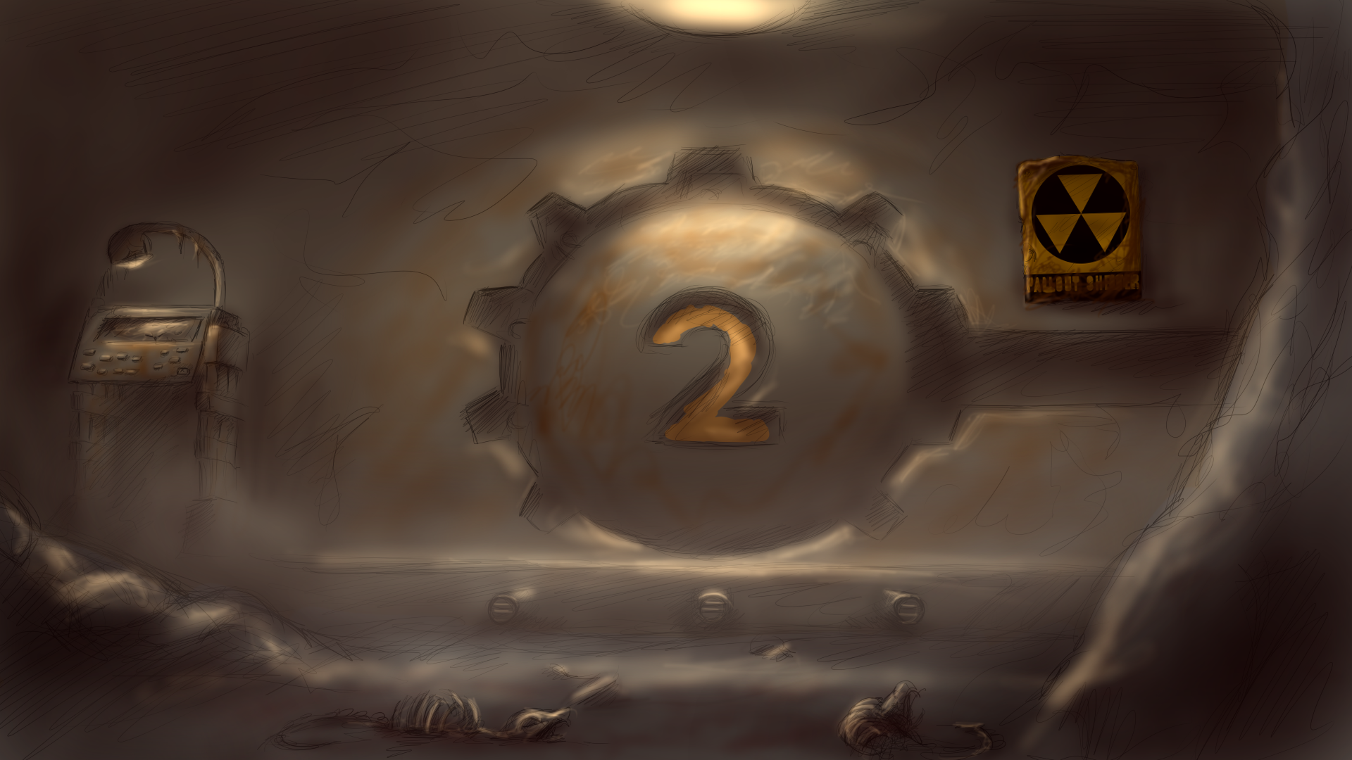 #1986476 - safe, artist:cyrilunicorn, fallout equestria, bone, dead, no ...